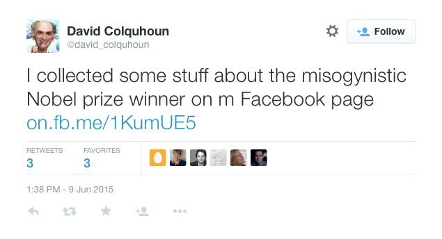 The Tim Hunt Debacle – Louise Mensch – Medium