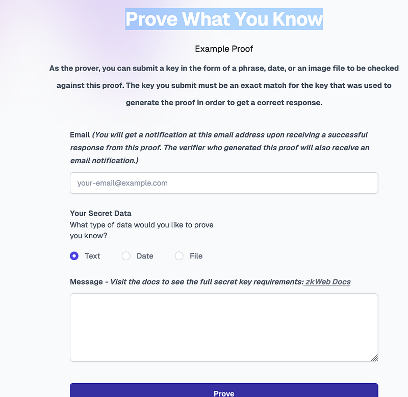 ZKPs Made Easy: zkWeb and ZoKrates