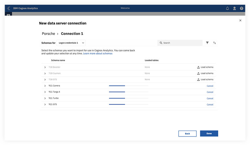 Design Case Study: Improving how users connect to data in Cognos Analytics
