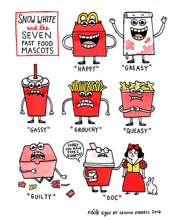 The Seven Fast Food mascots – More Comics! – Medium