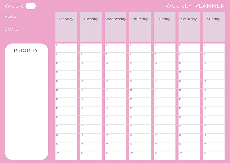 Your Weekly Plan for Success: Free Template to Download Now | Yong＠cserinhk