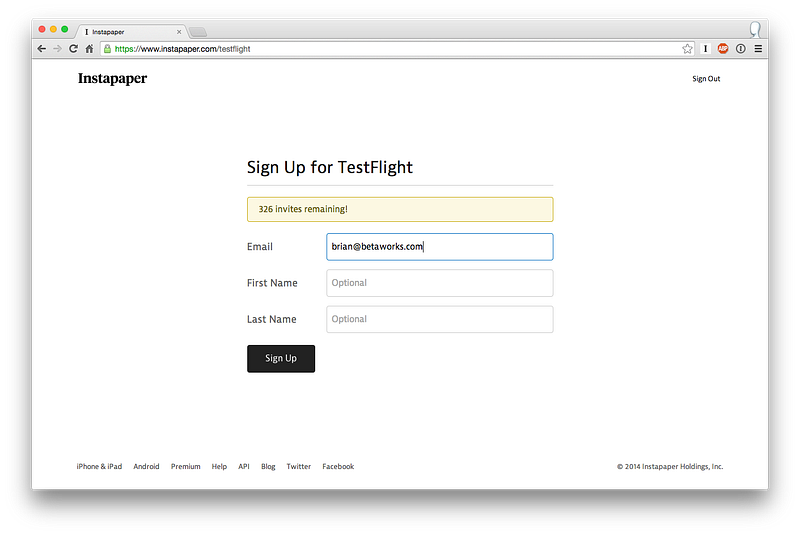 Hacking TestFlight Invites – Making Instapaper – Medium