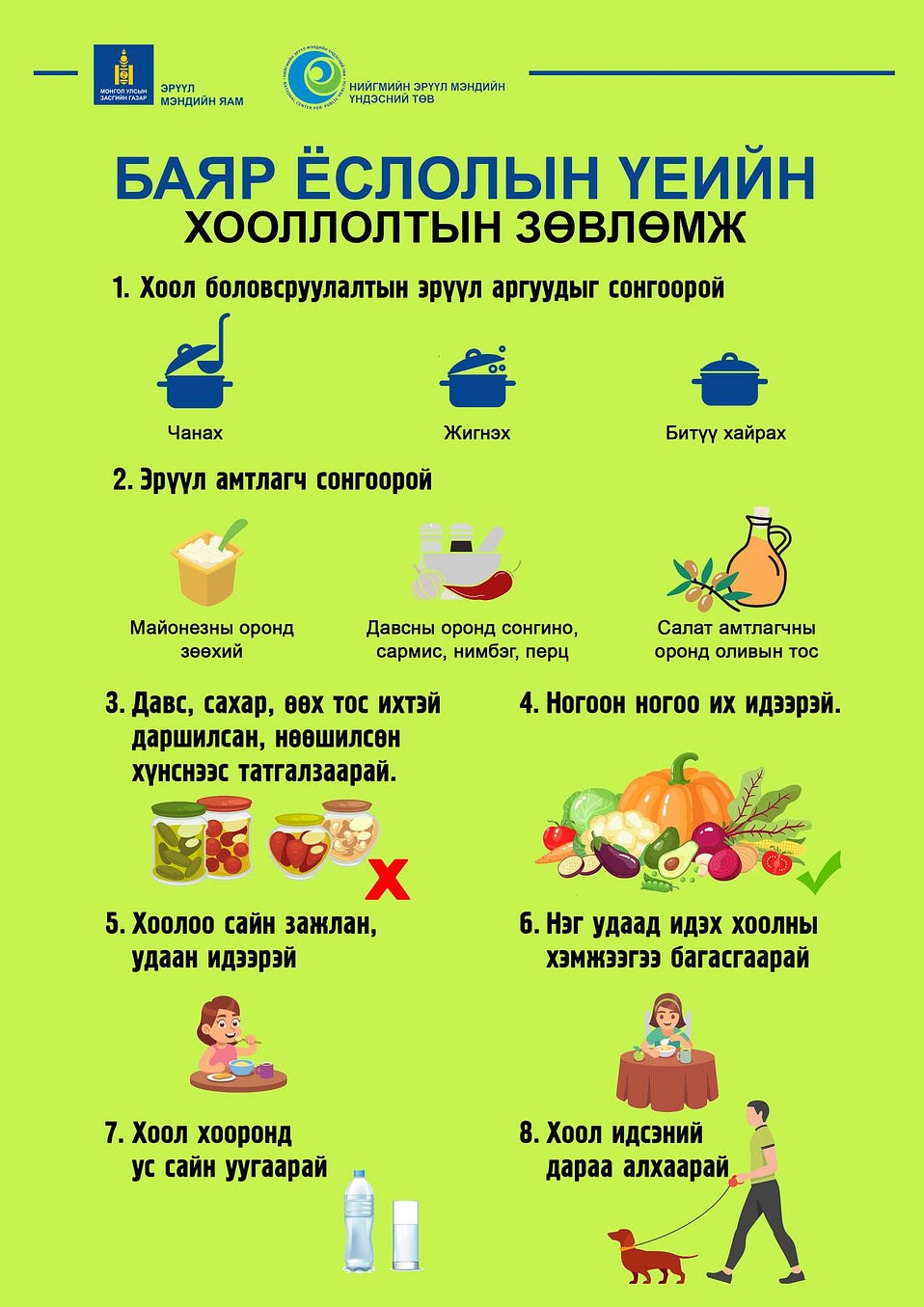 Баяр ёслолын үеийн хооллолтын зөвлөмж