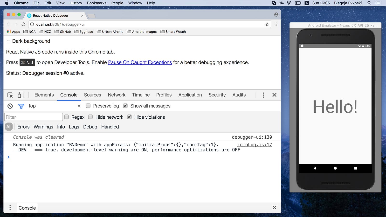 Native debugging